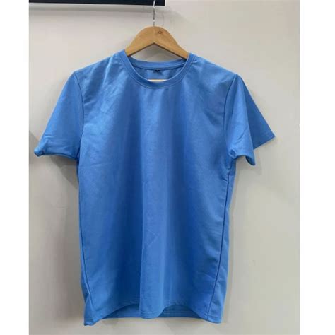 Plain Mens Blue Polyester Round Neck T Shirt At Rs 130 Piece In