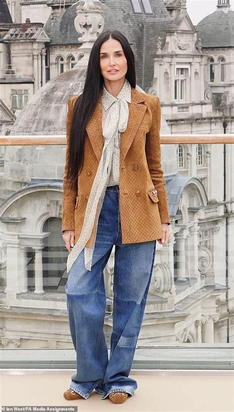 Demi Moore Shows Off Her Ageless Complexion At Landman Photocall En