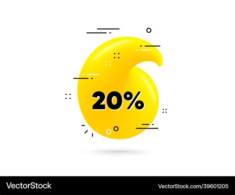 20 Percent Off Sale Discount Offer Price Sign Vector Image