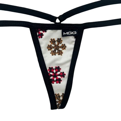 Snowflakes Mini G String Underwear Micro Gigi