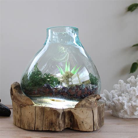 Molten Glass On Wood Light Hand Crafted And Magical