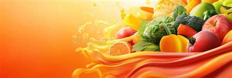 Dynamic Flow Of Fresh Groceries With Vibrant Colors And Smooth