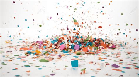 Confetti Falling On A White Ground Background Confetti White