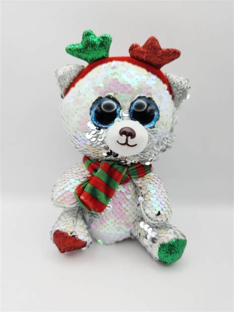 Vintage Ty Flippables ~ Sequins Collection Mistletoe The Bear 6 Inch No Hang Tag Etsy