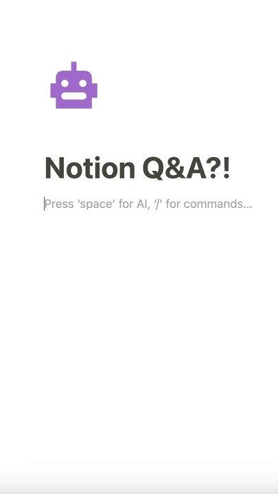 Notion Qanda New Notion Feature Using Ai Notion Notionapp Ai Youtube