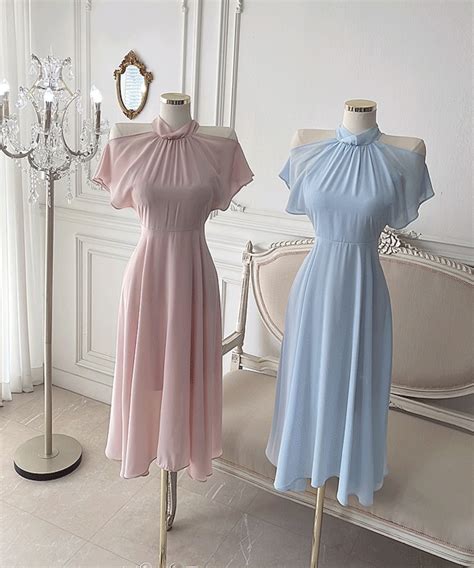 우아한여신핏~💜 브리엔나 플레어 롱원피스 결혼식 하객룩 파티룩 행사룩 브라이덜샤워 돌잔치원피스 셀프웨딩 웨딩촬영 플레어원피스 홀터넥원피스 휴양지룩 해외여행원피스 쉬폰