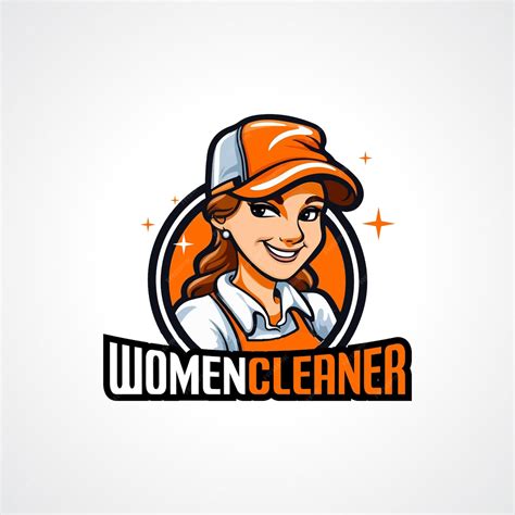 Premium Vector Women Cleaner Service Logo Design Cleaning Service