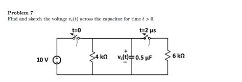 Solved Find And Sketch The Voltage Vc T Across The Chegg Com