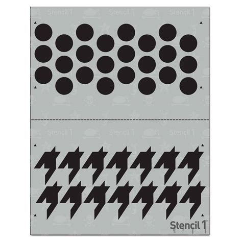 Stencil1 Dots And Houndstooth Medium Repeat Pattern Stencil S1 Pa 41