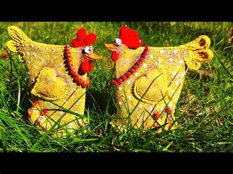 (232) Декоративные курицы "под керамику" из папье-маше (paperclay ...