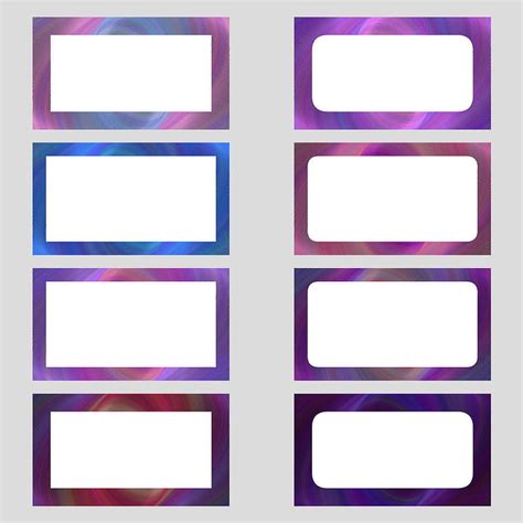 컬러 디지털 아트 명함 프레임 세트 벡터 Ai Eps Uidownload