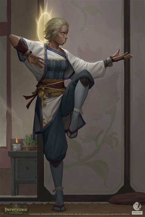 Pathfinder Kingmaker Aasimar Monk Akim Kaliberda On Artstation At