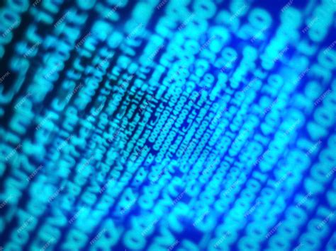 Premium Photo Diagonal Blue Computer Code Bokeh Background Hd