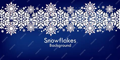 Premium Vector White Seamless Pattern Snowflake Border Background
