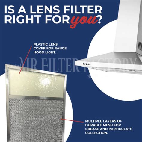 KitchenAire KA155 Aluminum Mesh Grease Light Lens Range Hood Filter
