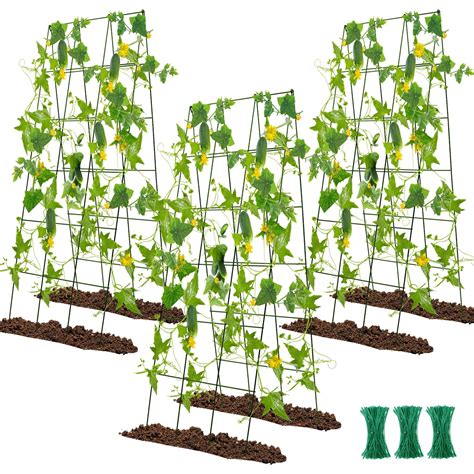 Kyrieval 48 Hx 18 L Cucumber Trellis For Garden A Frame Plant Support