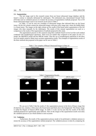Comparison Of Three Segmentation Methods For Breast Ultrasound Images