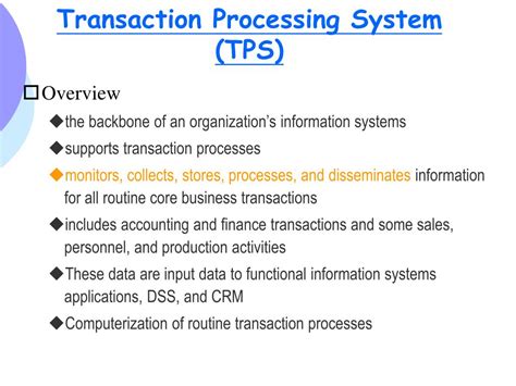 ppt chapter 7 transaction processing functional applications crm