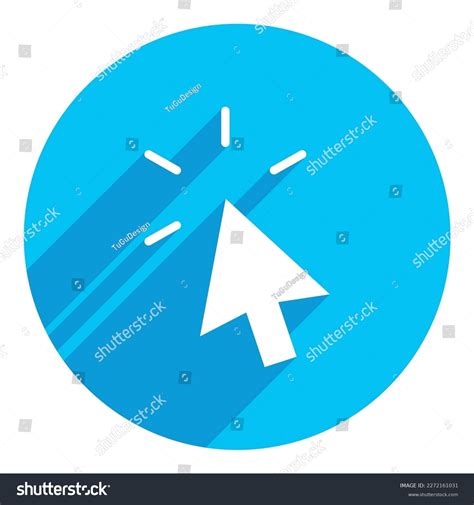 Mouse Click Cursor Sign Flat Icon Stock Vector Royalty Free