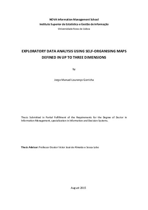 pdf exploratory data analysis using self organising maps defined in