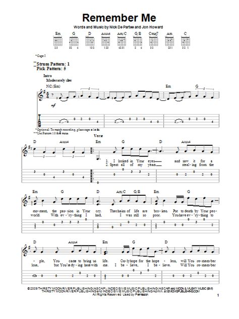 Remember Me Sheet Music Direct