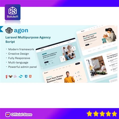 Jual SOURCE CODE APLIKASI AGON - LARAVEL MULTIPURPOSE AGENCY SCRIPT | Shopee Indonesia