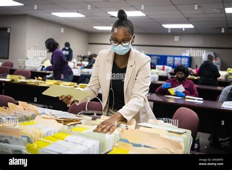 United States November 2 Election Workers Sort Ballots At The Dekalb