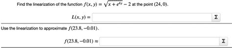 solved find the linearization of the function