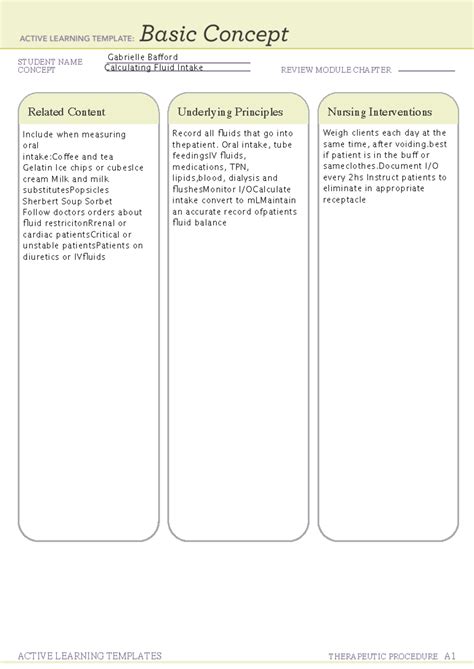 Basic Concepts For Calculating Fluid Intake In Nursing Studocu
