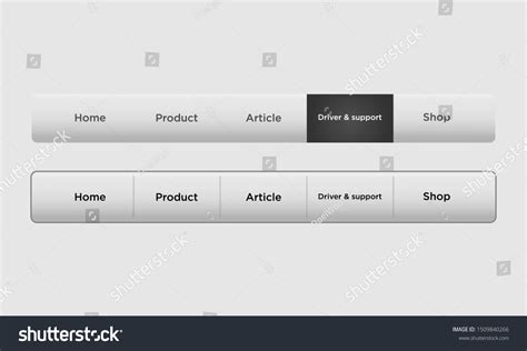 Navigation Bar Templates Black Hover Button Stock Vector Royalty Free Shutterstock