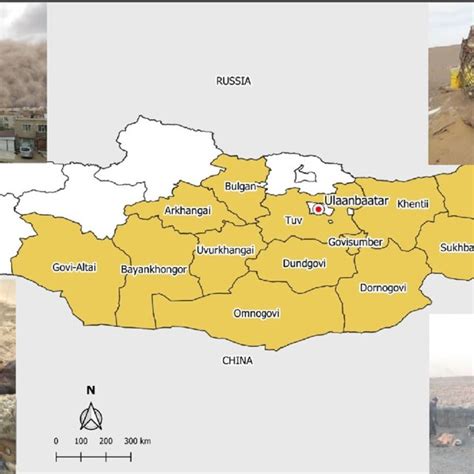 Yellow Areas Indicate Most Affected Provinces By Severe Sandstorms As