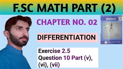 f sc math part 2 chapter 2 differentiation exercise 2 5 question