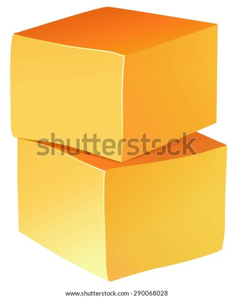 Two Pieces Chedder Cheese Stock Vector Royalty Free 290068028