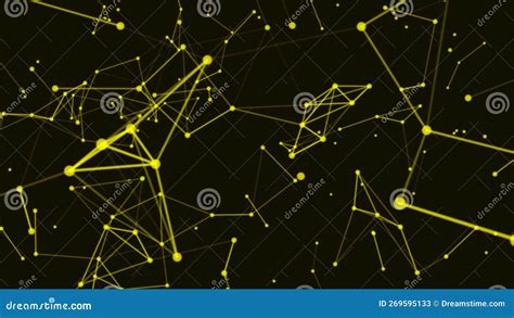 Glowing Plexus Geometric Background Connecting Dots As Plexus Stock
