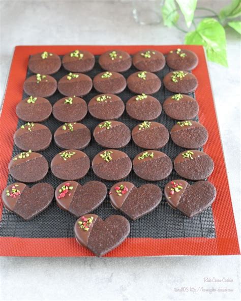 濃厚ココアのチョコがけクッキー レシピあり 小麦粉だいすき