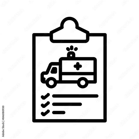 Vector Black Line Icon For Triage Report Stock Vector Adobe Stock