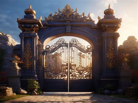 Premium Ai Image Opening Gate