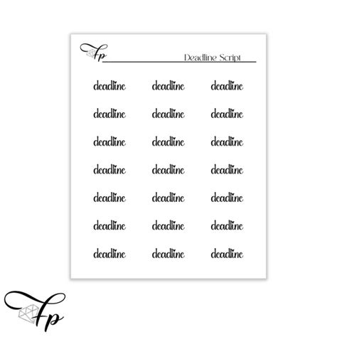 Deadline Script Fabulously Planned