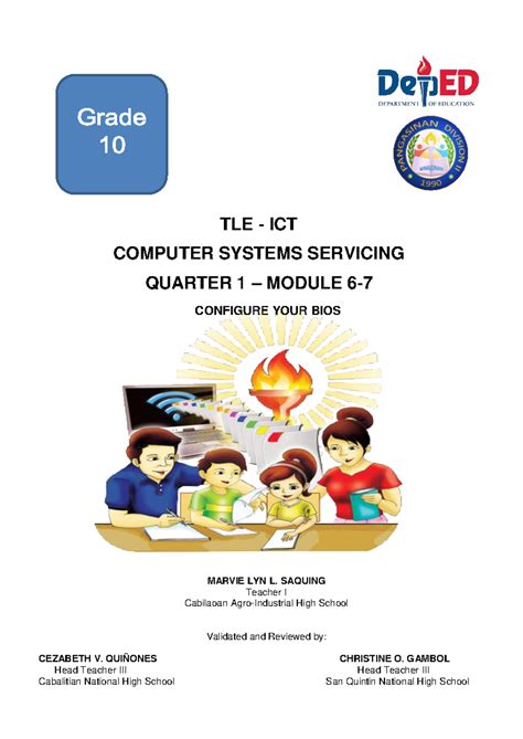 Quarter 1 Module 6 7 G10 Css Configure Your Bios Tle Ict Computer