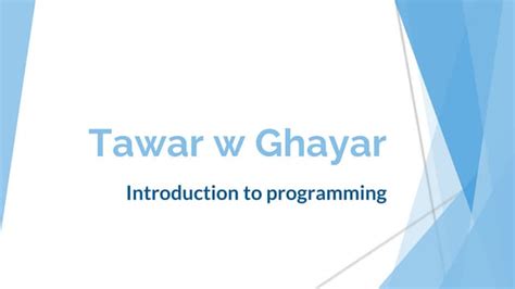 Introduction To Programmingpptx