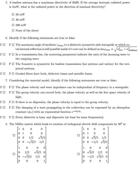 Solved A Lossless Antenna Has A Maximum Directivity Of Chegg