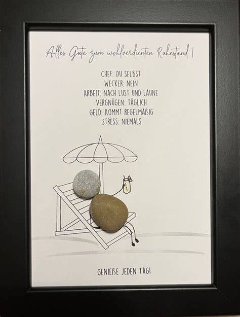 Steinbild Als Abschiedsgeschenk Zur Rente Zum Ruhestand Oder Etsy De