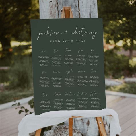 Seating Chart Etsy