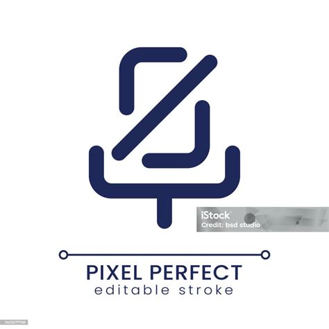 마이크 픽셀 완벽한 선형 Ui 아이콘 끄기 그래픽 사용자 인터페이스에 대한 스톡 벡터 아트 및 기타 이미지 그래픽 사용자 인터페이스 누름 버튼 단일 이미지 Istock