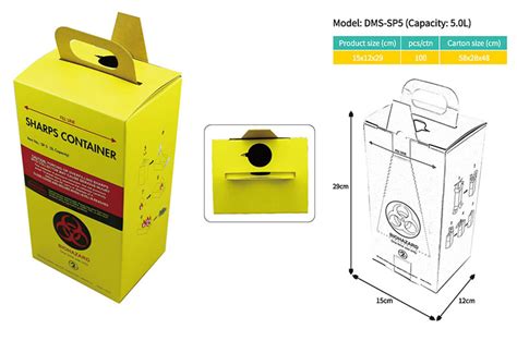 Sp5 Sharps Container 5l Sharps Container Sharps Box Needle Container Sharps Container