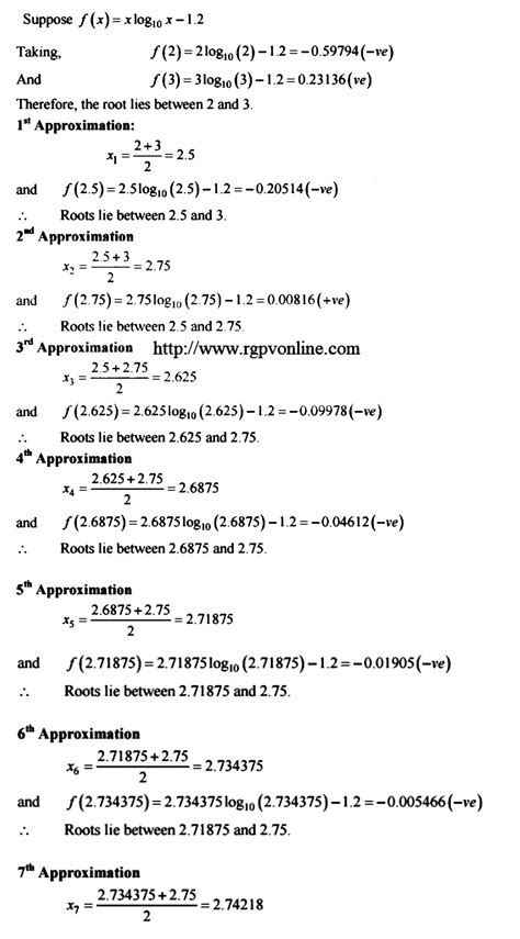 Find The Real Root Of The Equation Xlog10 X 1 2 By Bisection Method