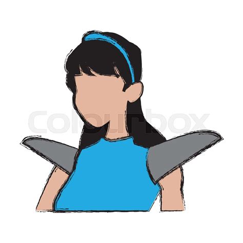 Cartoon Warrior Princess Woman In Costume With Armor Stock Vector