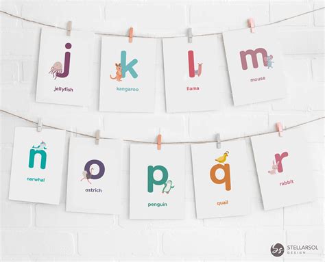 Printable Animal Alphabet Flashcards Lowercase Alphabet Etsy