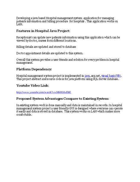 Doc Developing A Java Based Hospital Management System