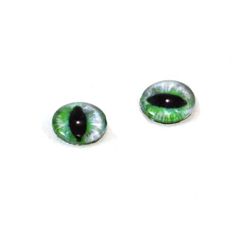 Green Cat Glass Eyes Handmade Glass Eyes